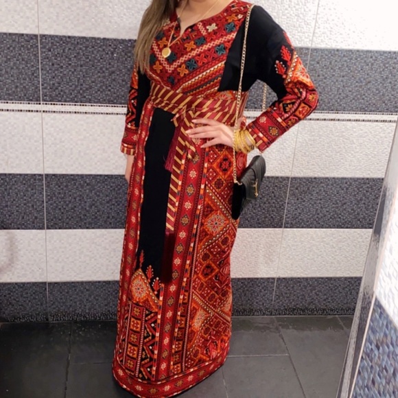 Dresses | Palestinian Traditional Thobe Henna Dress | Poshmark